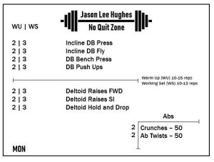 No Quit Zone: Workout Program – Jason Lee Hughes