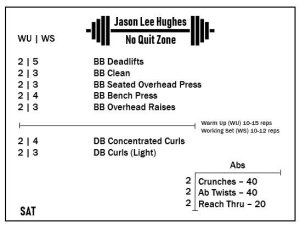No Quit Zone: Workout Program – Jason Lee Hughes